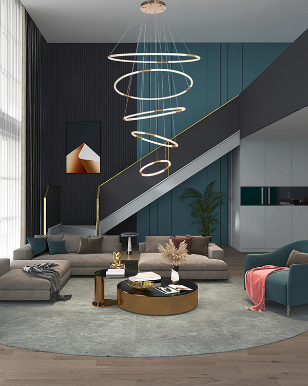 Modern LED lamp tube pendant lamp KM-LP-7007/5 - KI-MAX Lighting